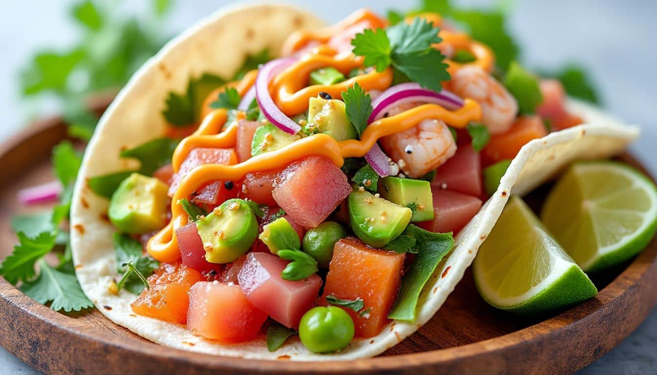 Cuisine fusion : le tacos revisité façon poke bowl